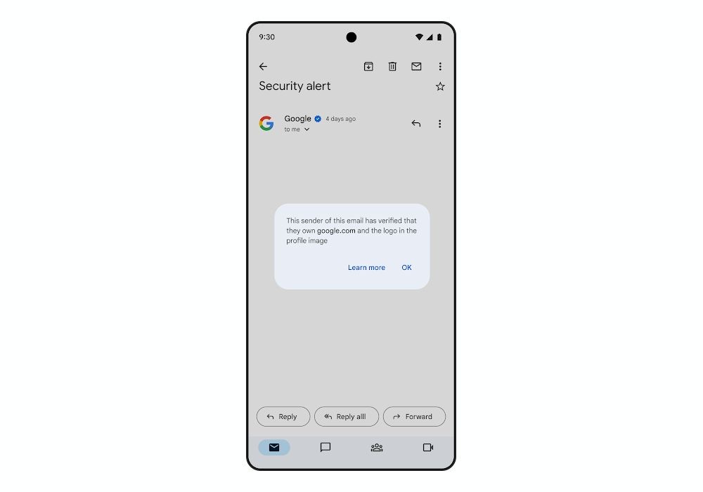 Gmail adds blue verification checkmarks on Android and iOS apps