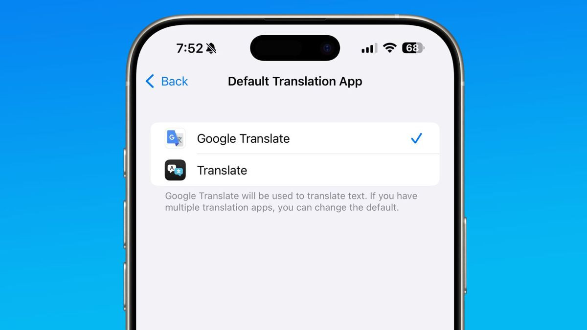 Google Translate now supported as default Translation App on iOS